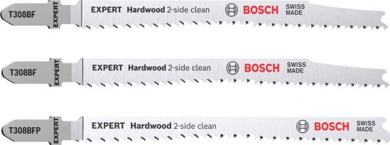 Bosch 3-delni komplet EXPERT „Hardwood 2-side clean“ listova ubodne testere T308BF/BFP - 2608900549