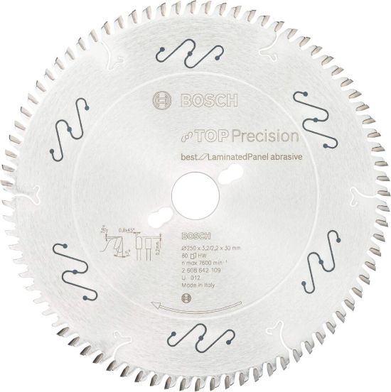 Cirkularna testera za ivericu 250 x 30 x 3,2 mm, 80 HLTCG Bosch (2608642109)