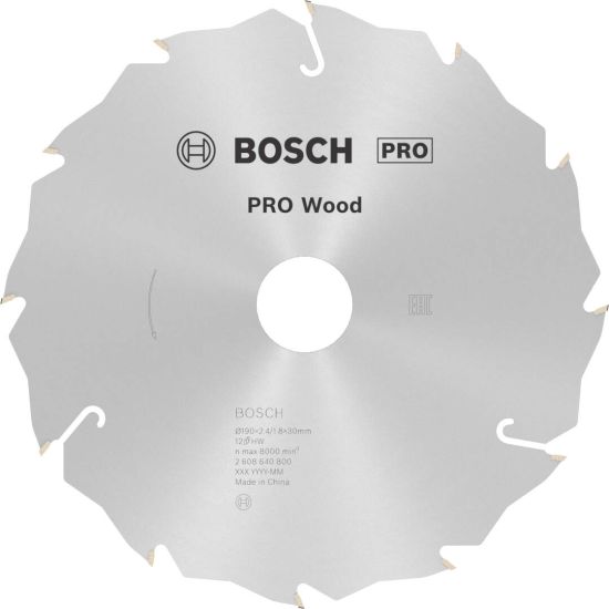 Bosch PRO Wood list kružne testere 190x2.4x30 mm 12z ATB/FT max 8.000 o/min (2608640800)