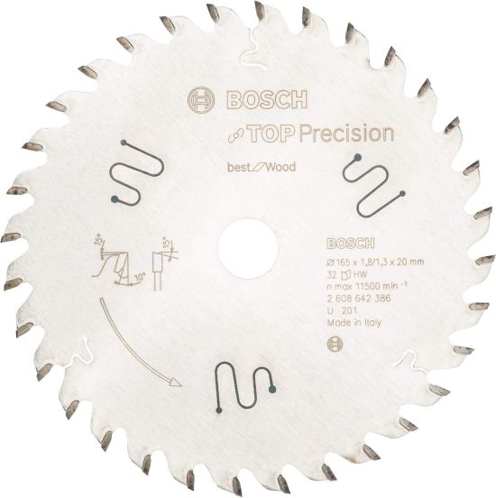 Bosch list kružne testere Top Precision Best for Wood 165 x 20 x 1,8 mm, 32 - 2608642386