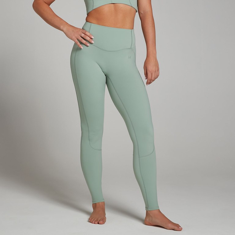 MP Women's Tempo Studio Leggings - ženske helanke - sivozelena