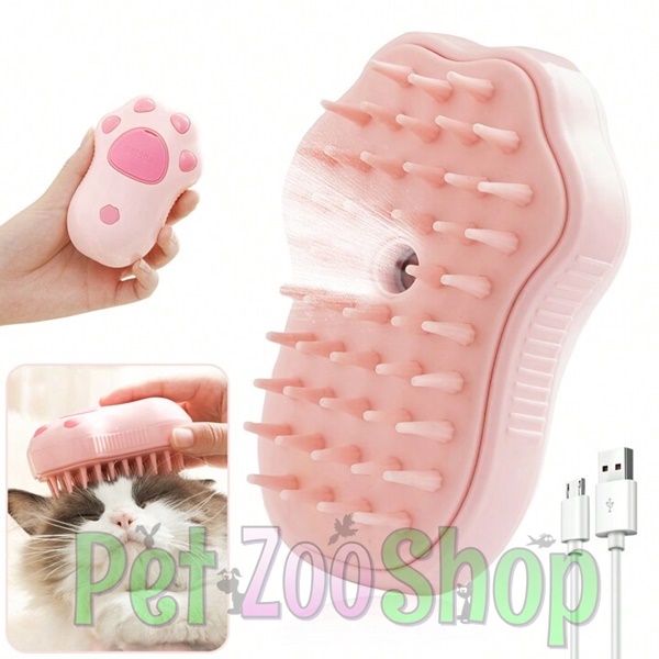 Četka za mačke i pse Tinioey Steamy Cat Brush – 3 u 1