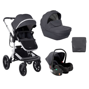 Kikka Boo kolica Irene premium 3u1 set sa I-SIZE autosedištem i tvrdom korpom Dark Grey