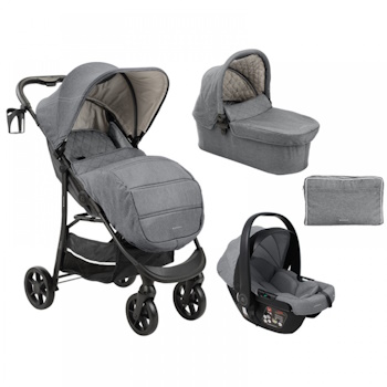 Kikka Boo kolica Selina premium 3u1 set sa I-SIZE autosedištem i tvrdom korpom Light Grey