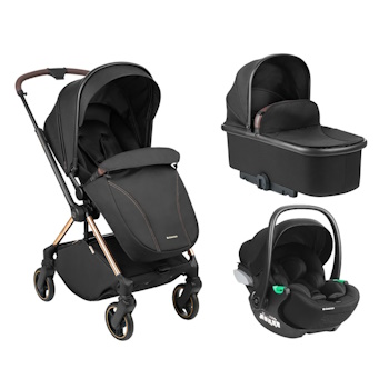 Kikka Boo kolica Lanah 3u1 premium set sa autosedištem I-Trail I-size i tvrdom korpom Black