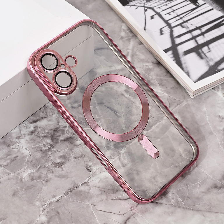 Maska Magsafe Lux za iPhone 16 6.1 roze