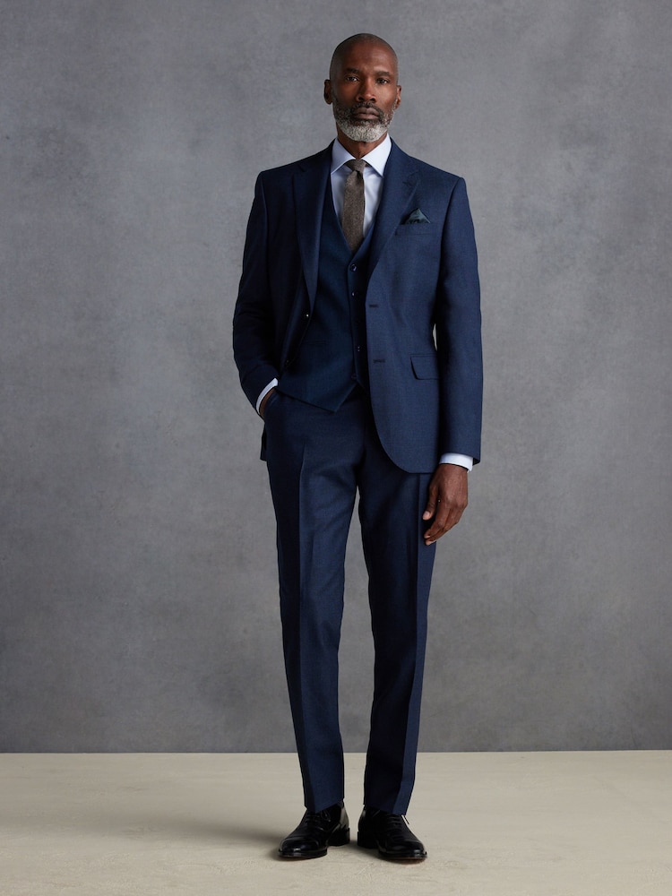 Blue Signature Zignone Flannel Suit Trousers