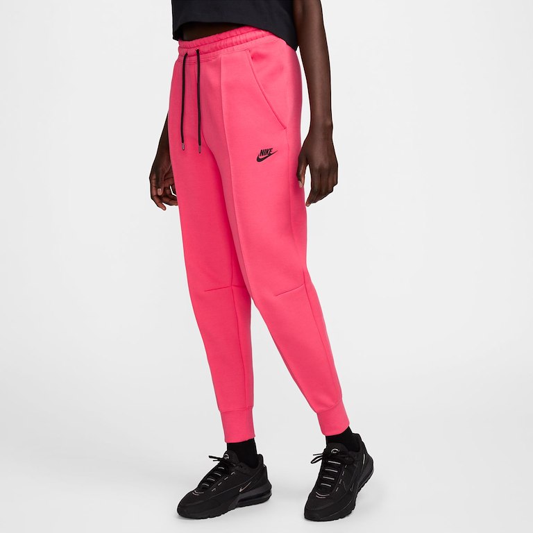 Nike W NSW TCH FLC MR JGGR, ženske pantalone, pink