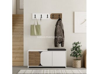 HANAH HOME Cipelarnik sa čivilukom Moni Shoe Cabinet Hanger White Hitit