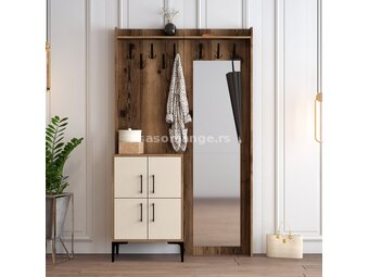 HANAH HOME Cipelarnik sa čivilukom Berlin BC Walnut Cream