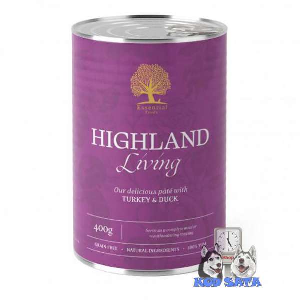 Essential Hrana Za Pse U Konzervi, Highland Living 6x400g