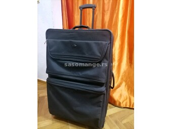 Kofer veliki platneni SAMSONITE crni platneni na točkiće oko 85 /55 /30 ispravan dobar