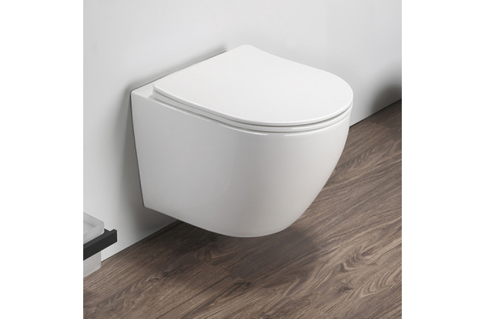 Konzolna wc šolja PERLA Compact Rimless sa duroplast soft close wc daskom- MWH200