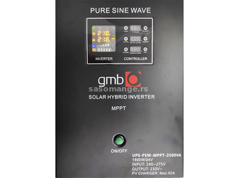 UPS-PSW-MPPT-2500VA GMB LONG MPPT, čist sinusni pretvarač sa produženom autonomijom 1800W-220V/24V