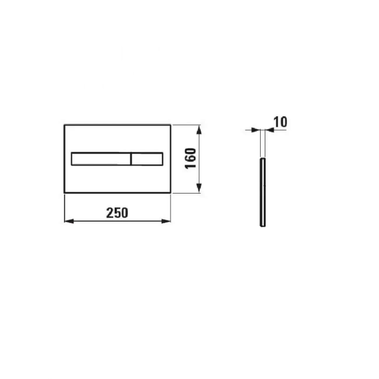 LAUFEN LIS TASTER CRNI MAT