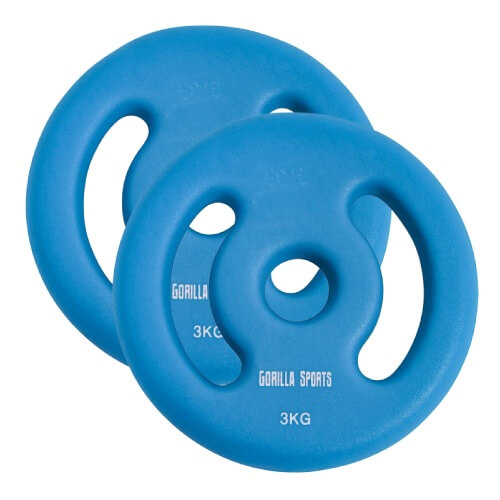 GORILLA SPORTS Set od 2 gumirana tega 30 mm