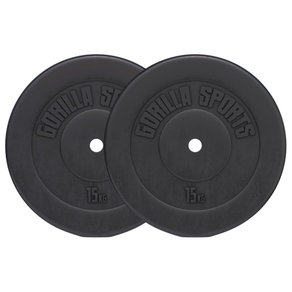 GORILLA SPORTS Set tegova obloženih plastikom (30 kg)