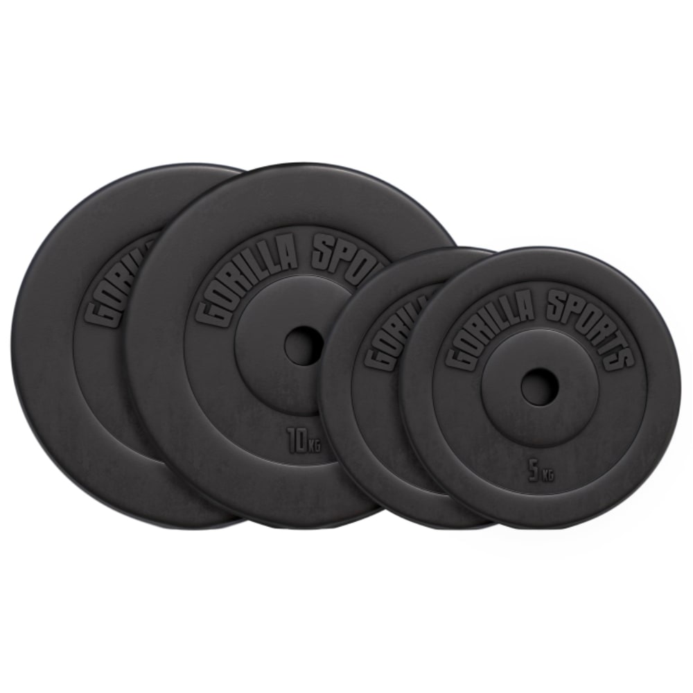 GORILLA SPORTS Set tegova obloženih plastikom (30 kg)