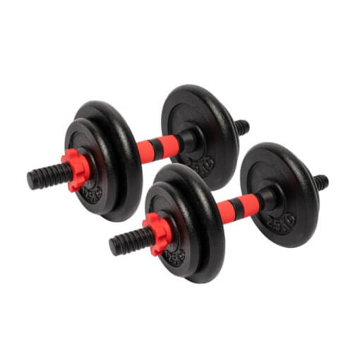 GORILLA SPORTS Set od dve podesive bučice 15 kg