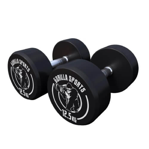 GORILLA SPORTS 2 x 12.5 kg Okrugle gumirane bučice