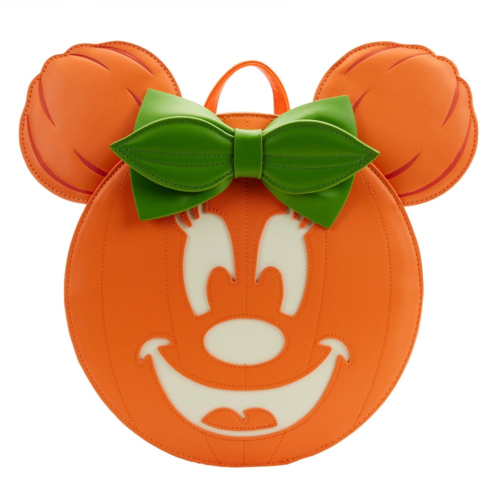 LOUNGEFLY Disney Glow Face Minnie Pumpkin Minnie Mini Ranac