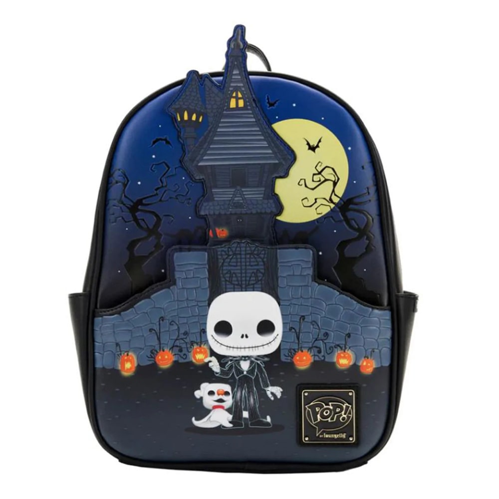 LOUNGEFLY Disney Nightmare Before Christmas Jack Skellington House Mini ranac