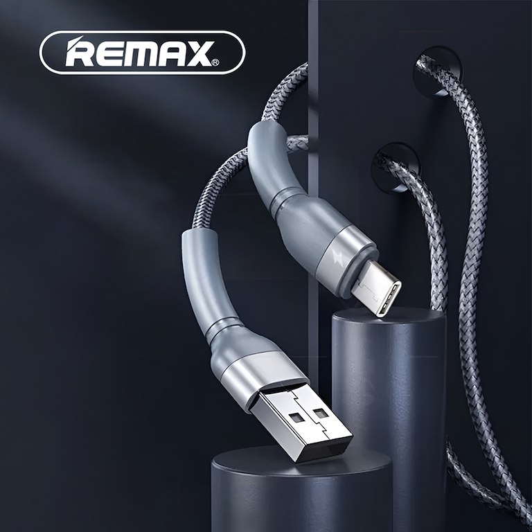 USB Data Cable REMAX RC-124a JANY 2.4A FAST CHARGE ALU Type-C silver 1m