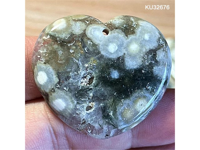 Privezak od poludragog kamena - Geode Ocean Jasper