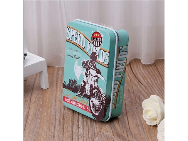 Mini metalna kutija, gift box, storage box, motocross