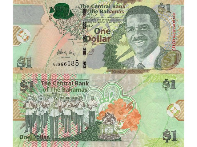 BAHAMAS Bahami 1 Dollar 2015 UNC, P-71