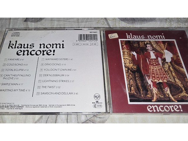 Klaus Nomi - Encore! , ORIGINAL