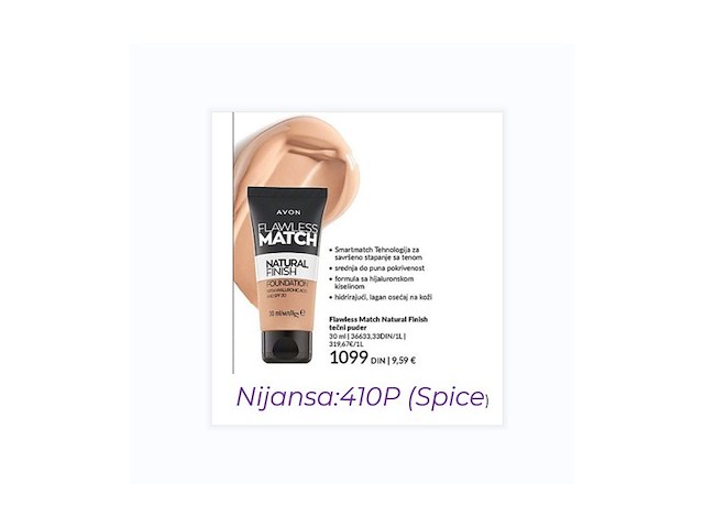 Flawless Match Natural Finish tečni puder- Spice