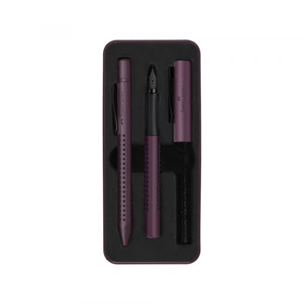 Set Faber Castell Grip hemijska olovka + naliv pero M 201530 berry