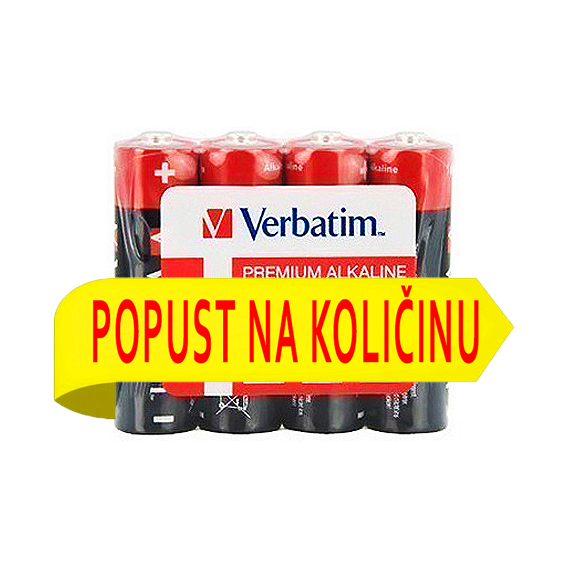 Baterija Verbatim alkalna AA LR6 u celofanu