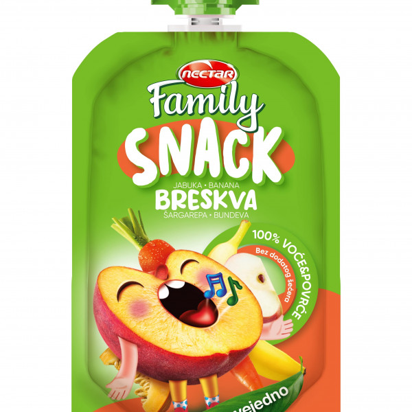 Nectar family pouch breskva 100g