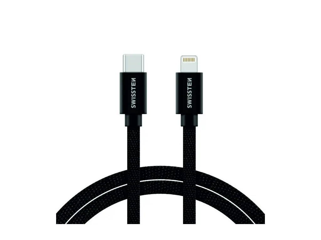 SVISSTEN Kabl tekstilni USB-C/LIGHTNING 2m