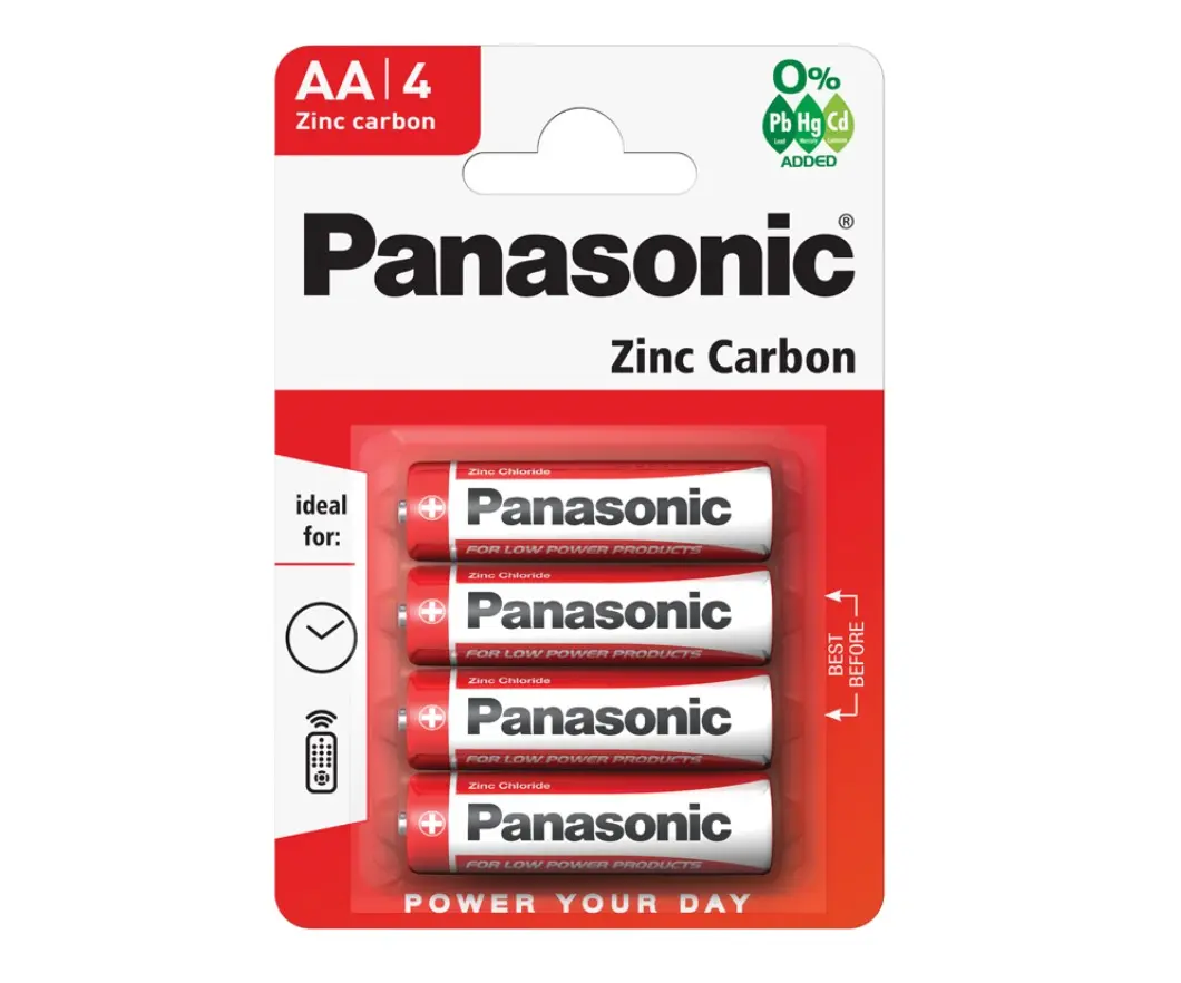 Panasonic R6RZ/4BP Zinc Carbon Baterije, 4×AA, EU