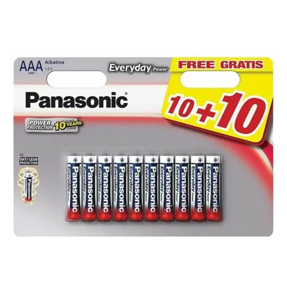 PANASONIC Alkalne baterije Everyday LR03EPS/20BW-AAA 20/1