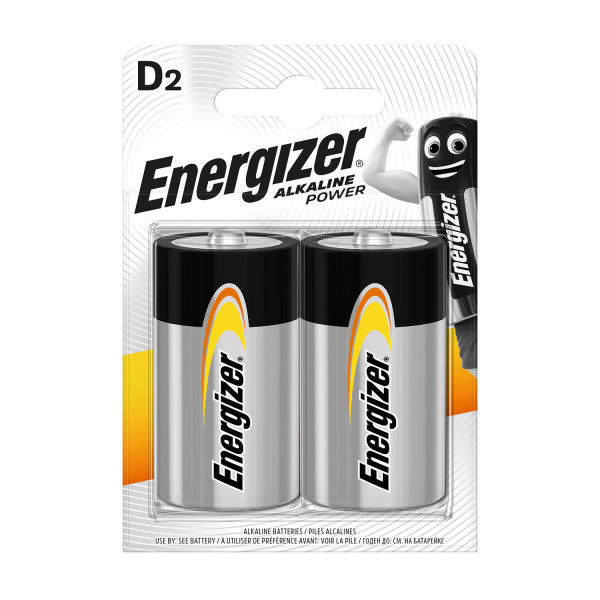 Energizer baterije D alkalne 2 kom