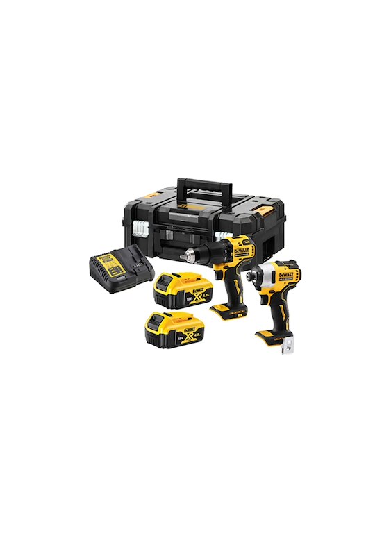 DeWalt DCK2062M2T Aku set Udarni odvrtač DCD709 + Odvijač DCF809, 2x4.0Ah