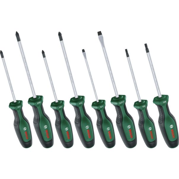 BOSCH 8-delni set odvijača PH/PZ/SL/TX