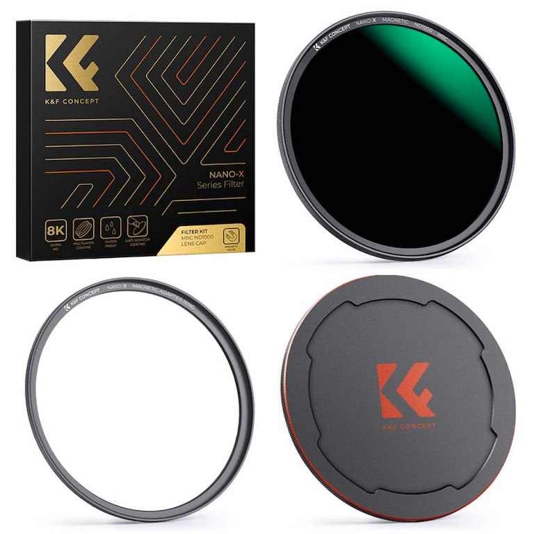 K&F Concept 82mm Magnetic ND1000 Filter, HD Waterproof Scratch-Resistant Anti-Reflection Nano-X SKU.1762