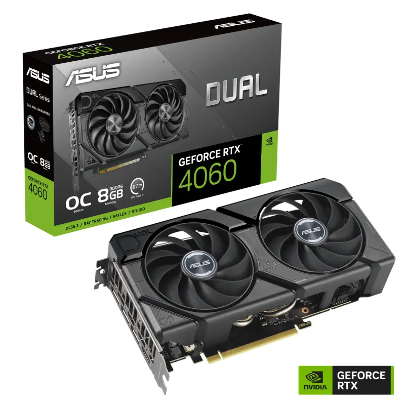 ASUS Grafička kartica Dual GeForce RTX 4060 EVO OC Edition 8GB GDDR6 Gaming