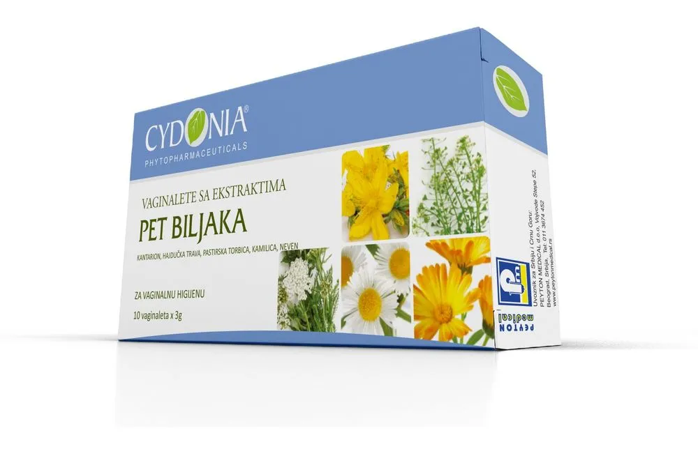 Vagitorije sa ekstraktima pet biljaka 10 x 3 g