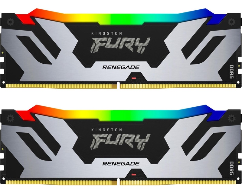 Kingston 64GB FURY Renegade Silver RGB DIMM DDR5-6000MT/s, KF560C32RSAK2-64