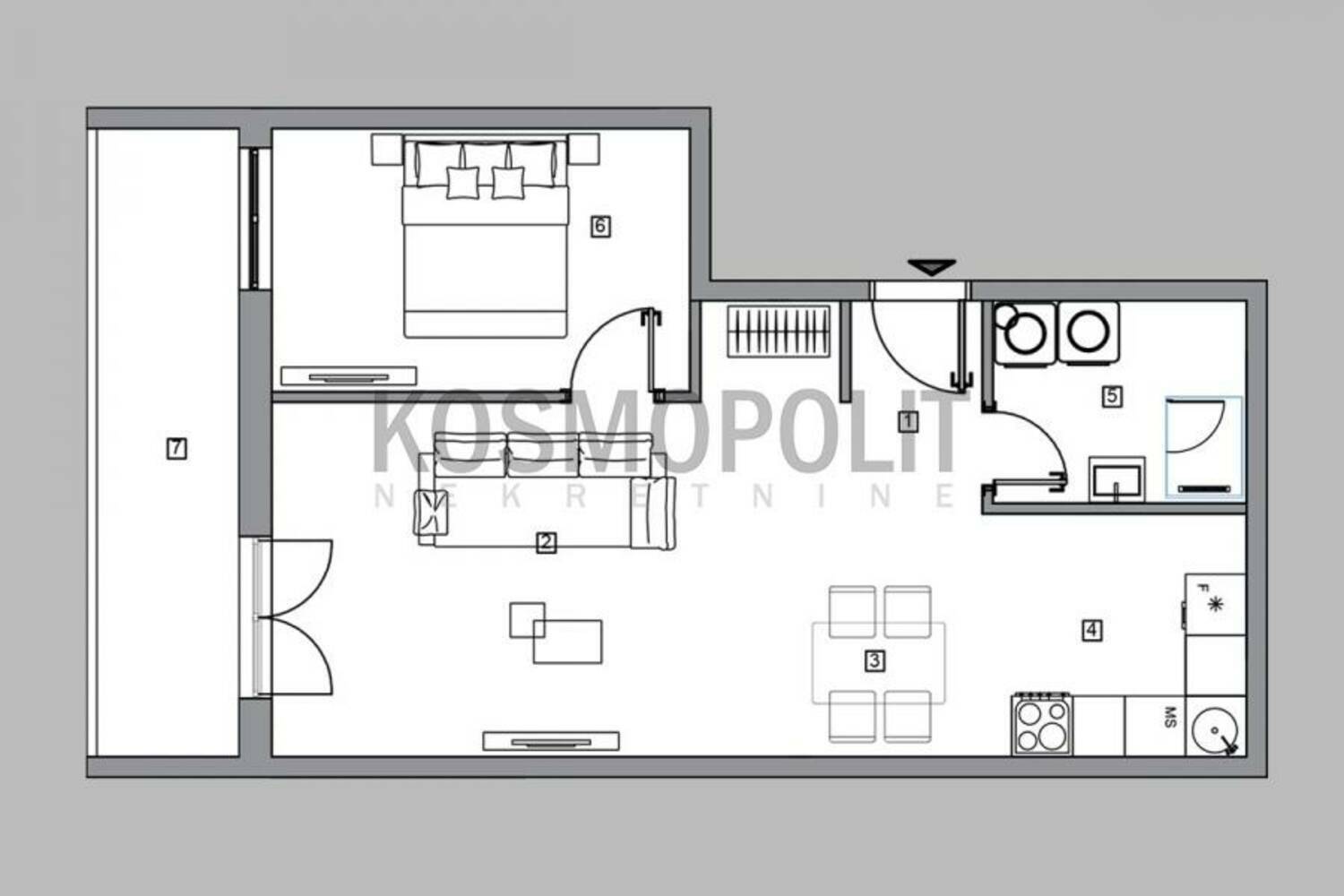 Zvezdara, Mirijevo, Aleksandra Bugarskog, 2.0, 57m2, 106721 EUR