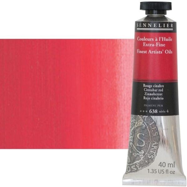 Sennelier Extra-fine Oil colour Tube 40 ml - 1.35 fl oz S4-Cinnabar red