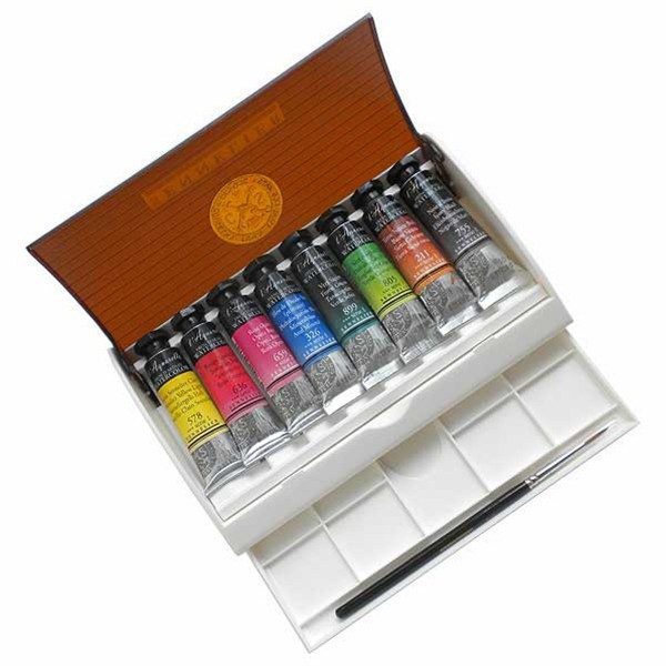 Sennelier Artist watercolour travel box 8 tubes 10 ml + 1 brush