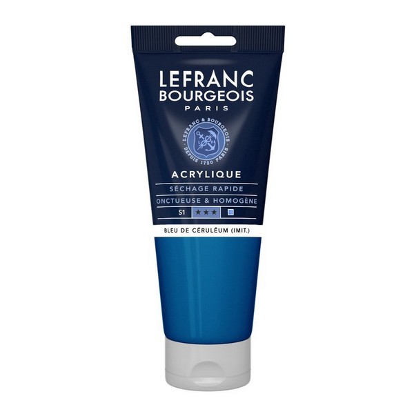 L&B Fine acrylic L&B FINE ACRYLIC COLOUR 200ML TBE CERULEAN BLUE HUE