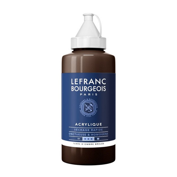 L&B Fine acrylic L&B FINE ACRYLIC COLOUR 750ML BTL BURNT UMBER